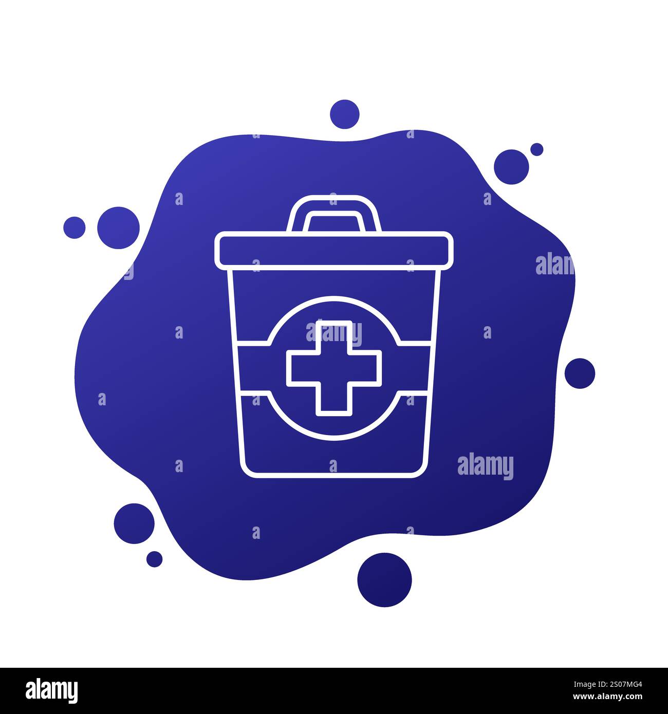 medical waste icon with trash bin, line design Stock Vector Image & Art ...