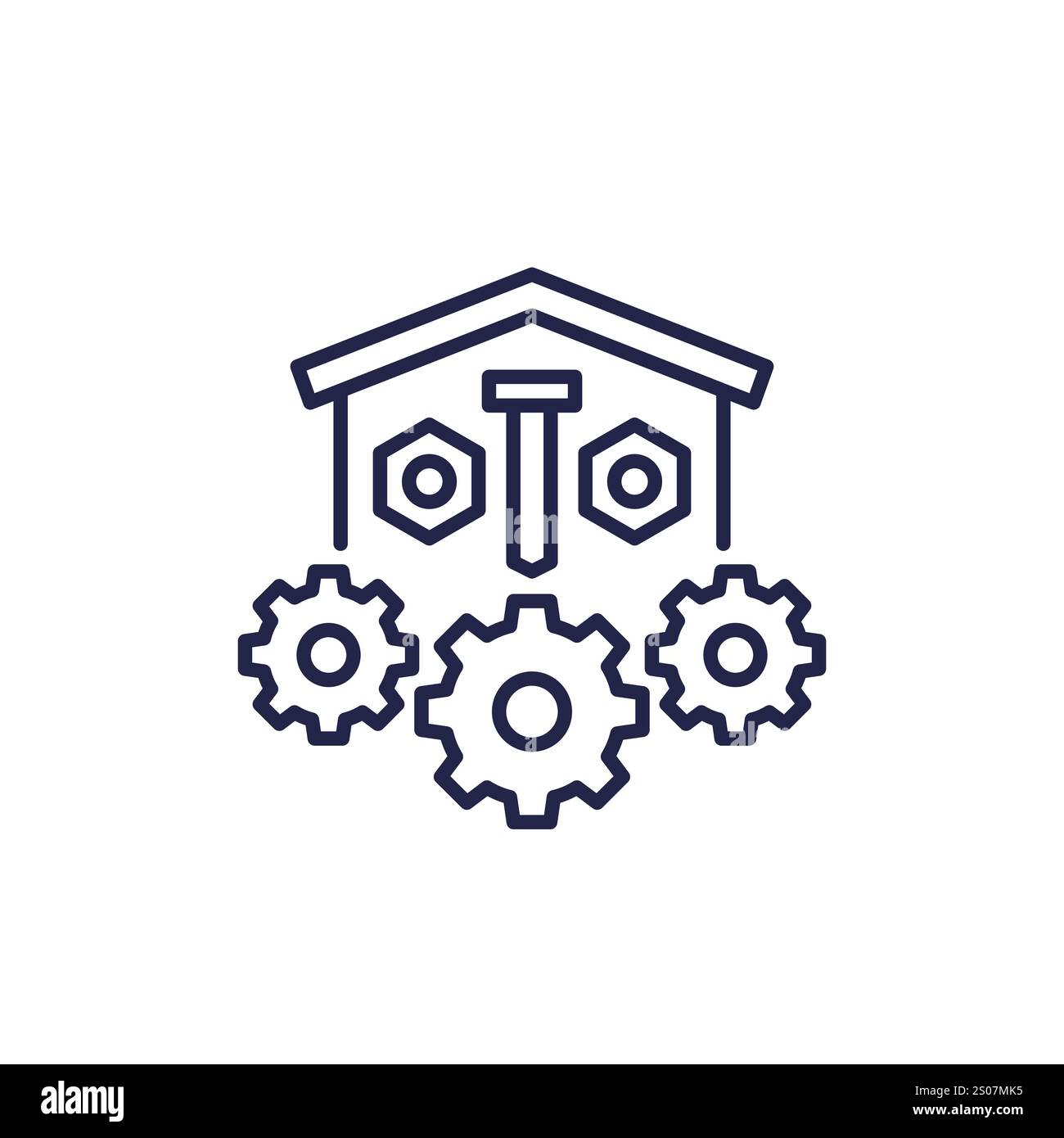 Spare parts management line icon Stock Vector Image & Art - Alamy