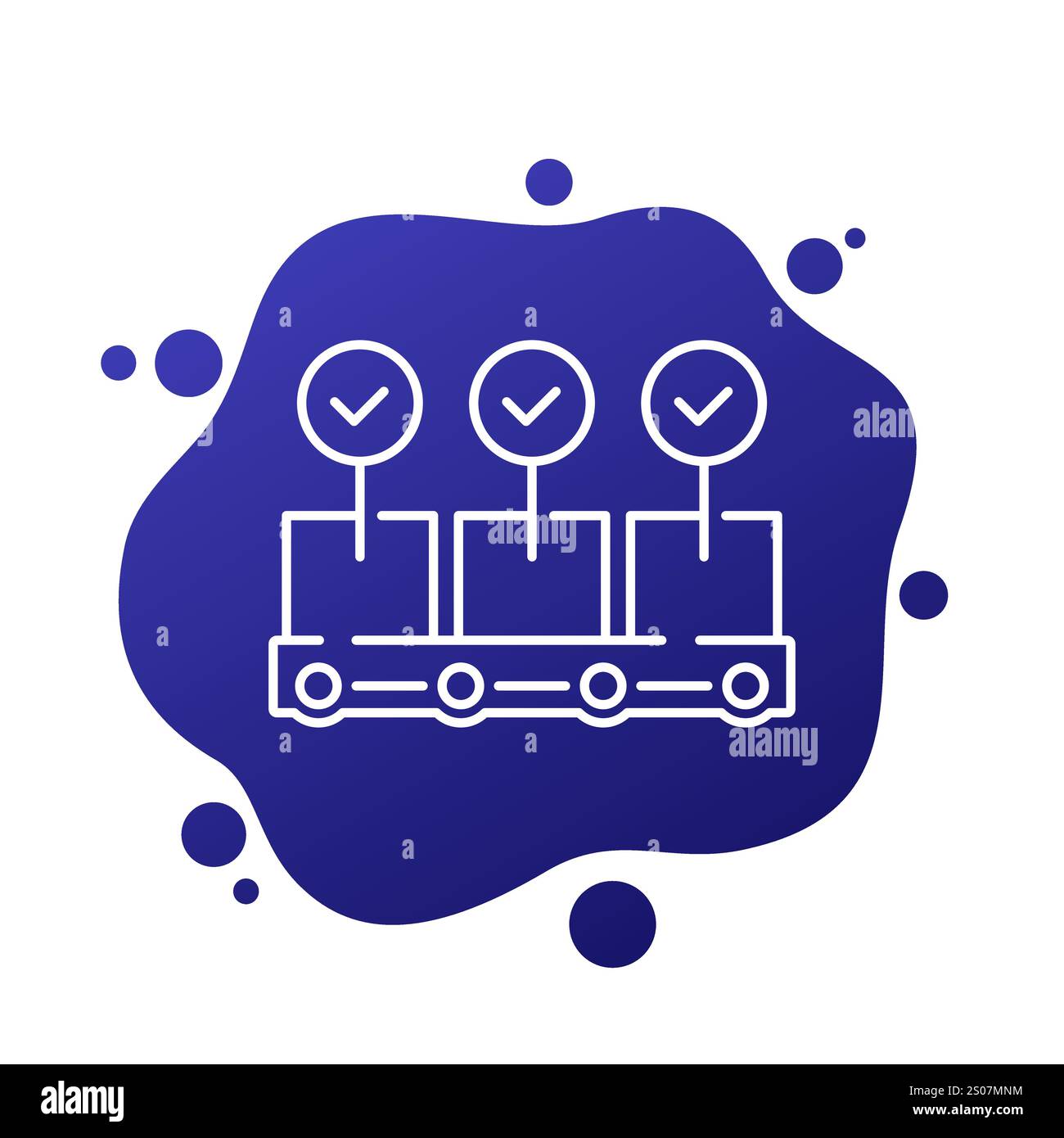quality control of production icon, line vector Stock Vector Image ...