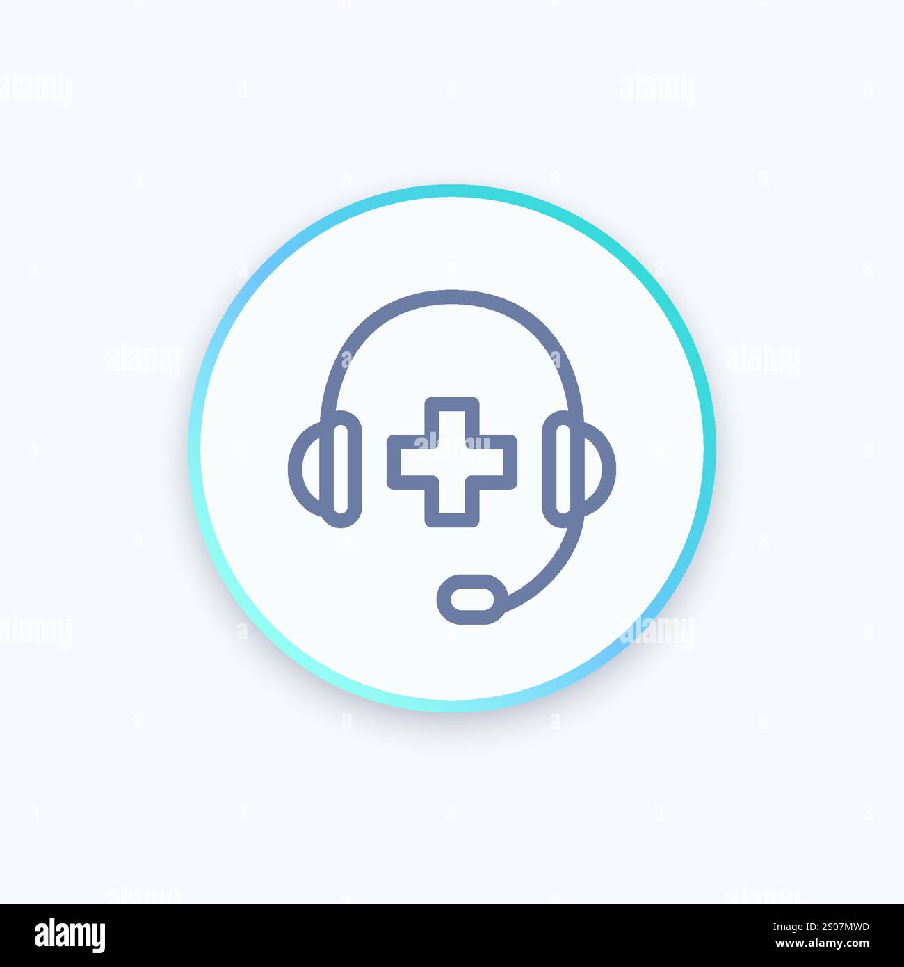 Medical call center icon in line design Stock Vector Image & Art - Alamy