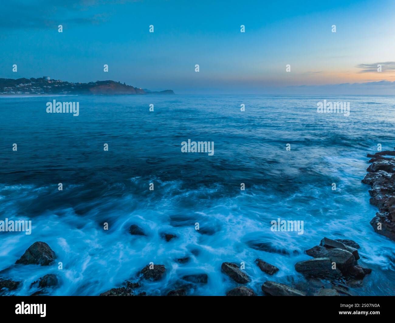 Sunrise at the seaside from Avoca Beach on the Central Coast, NSW ...