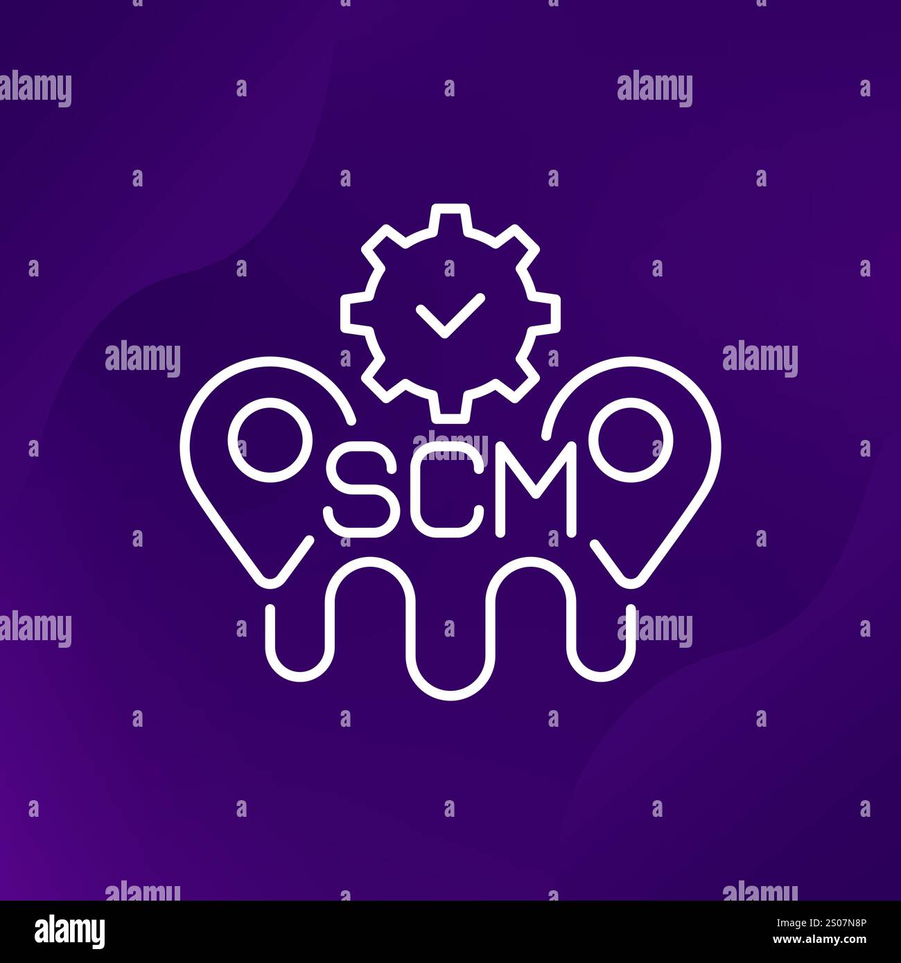 SCM line icon, Supply chain management vector Stock Vector Image & Art ...