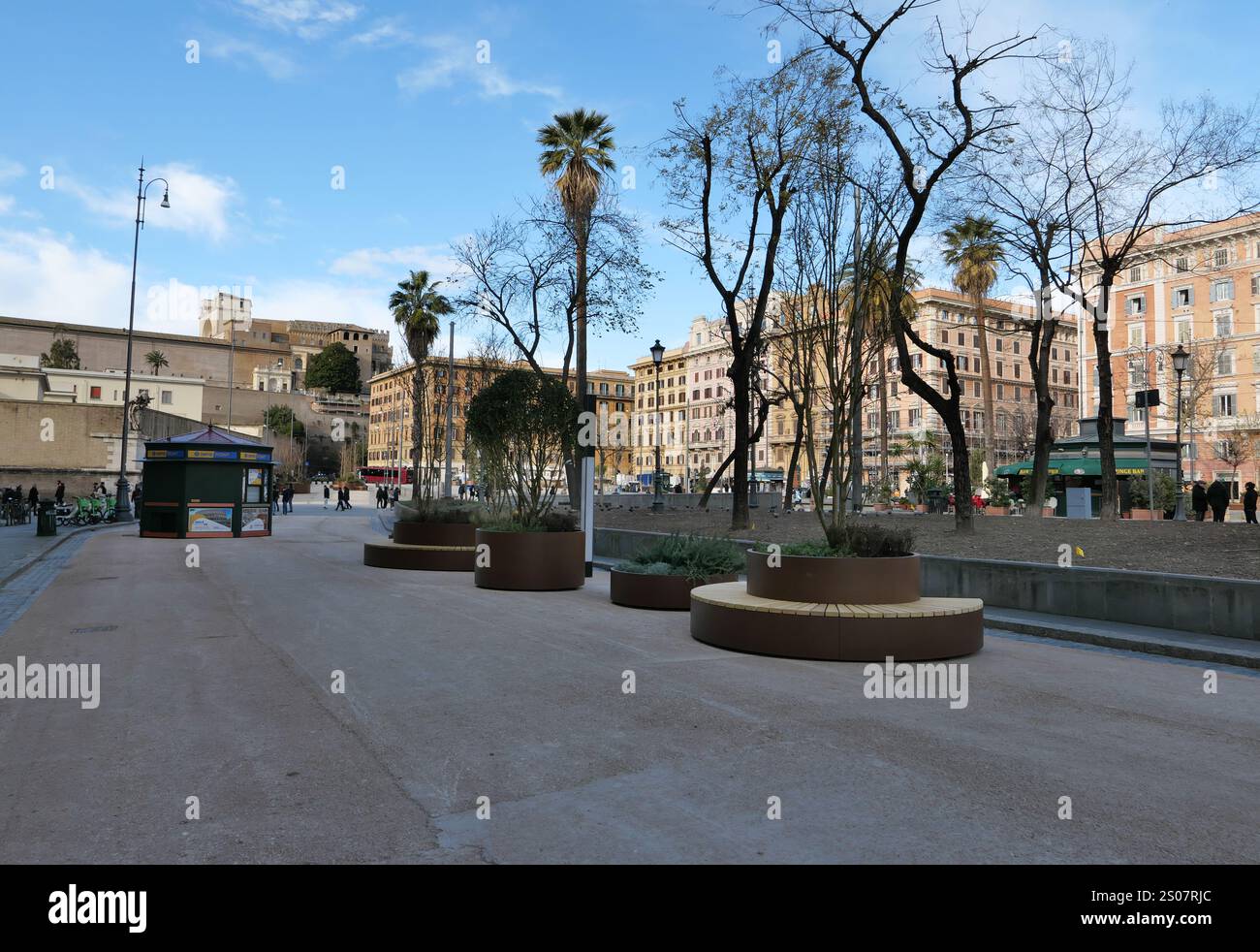 A VIEW OF THE PIAZZA RISORGIMENTO BUILT FOR THE JUBILEE 2025 Stock ...