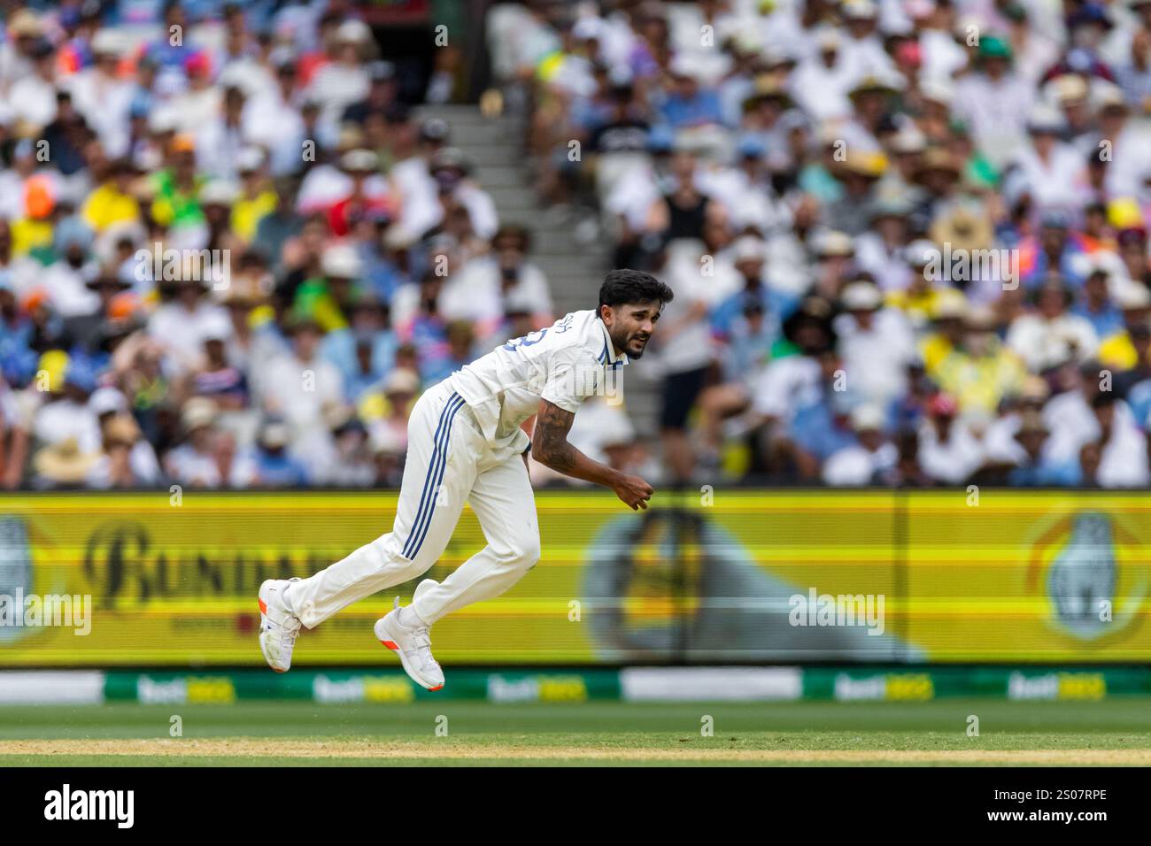 Melbourne, Australia, 26 December, 2024. Nitish Kumar Reddy of India ...
