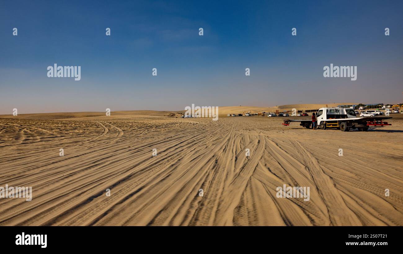 Sealine beach sand dunes Mesaieed Doha Qatar 20/05/2024 Stock Photo - Alamy