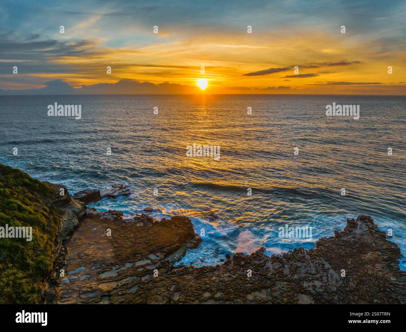 Sunrise at the seaside in North Avoca on the Central Coast, NSW ...