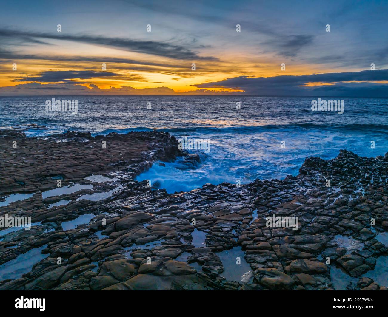Sunrise at the seaside in North Avoca on the Central Coast, NSW ...