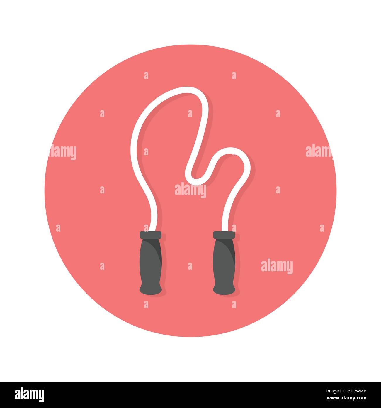 Well designed flat style icon of jumping rope, ready to use vector ...