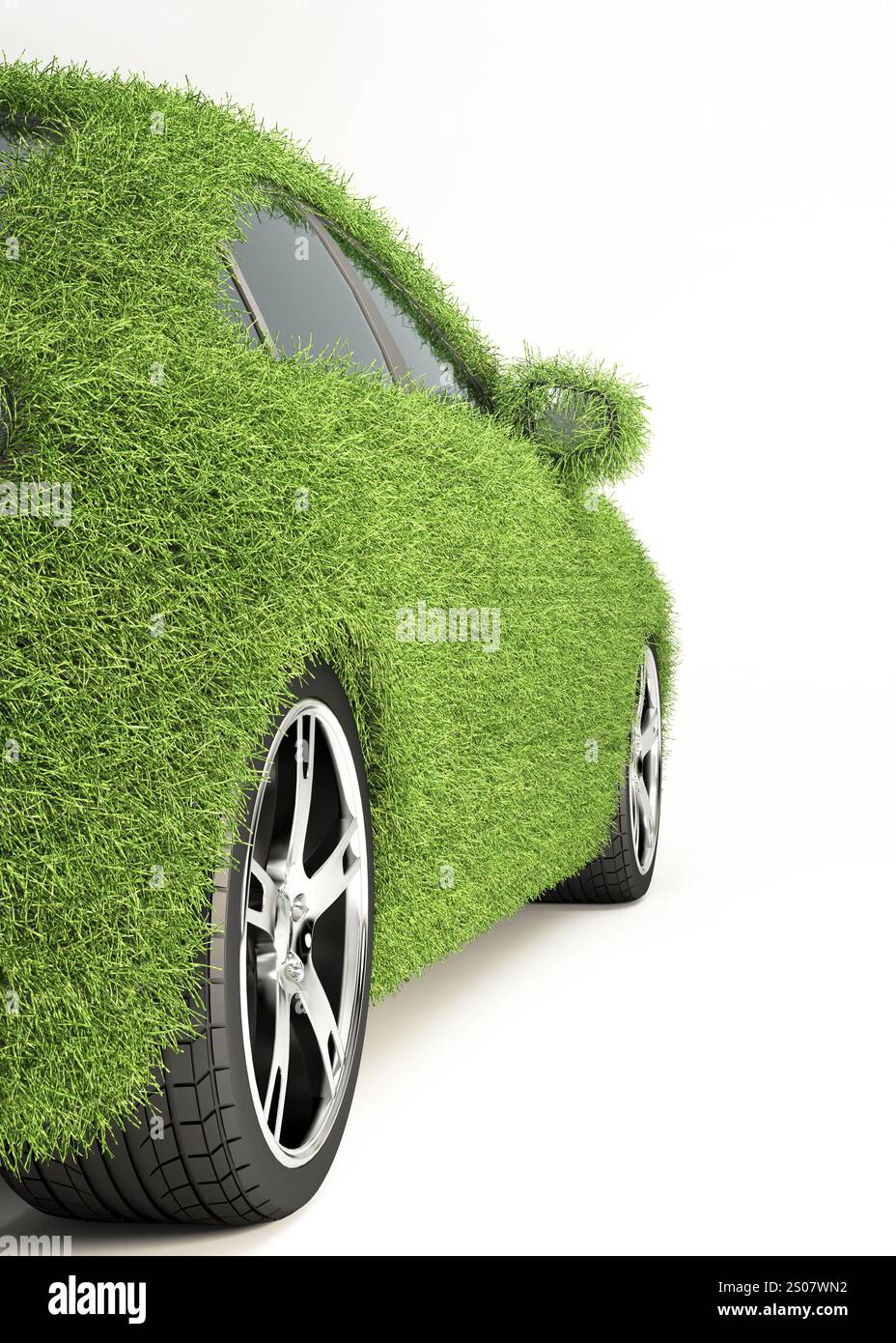 Electric vehicle EV car isolated on white. Eco friendly car concept ...