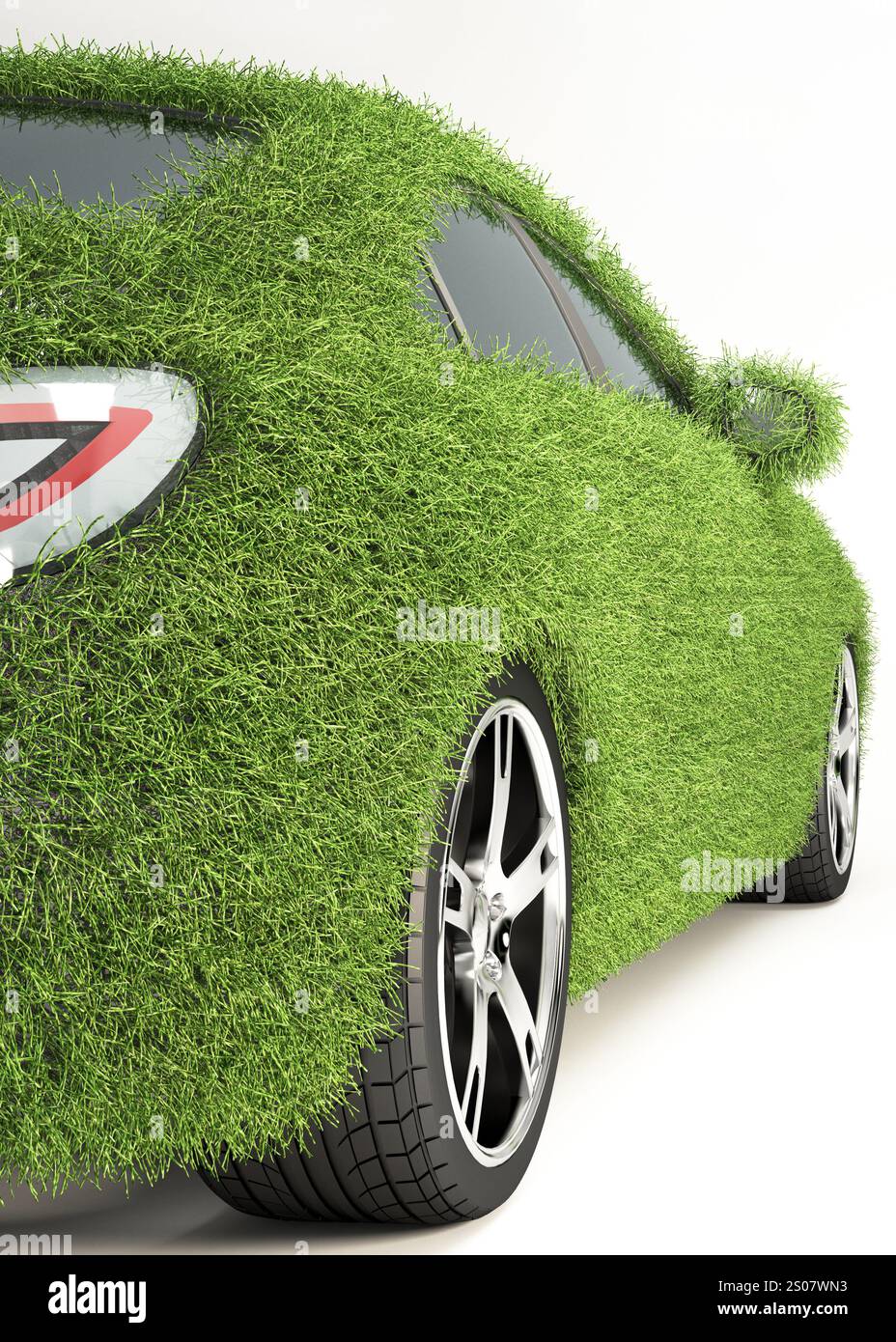 Electric vehicle EV car isolated on white. Eco friendly car concept ...