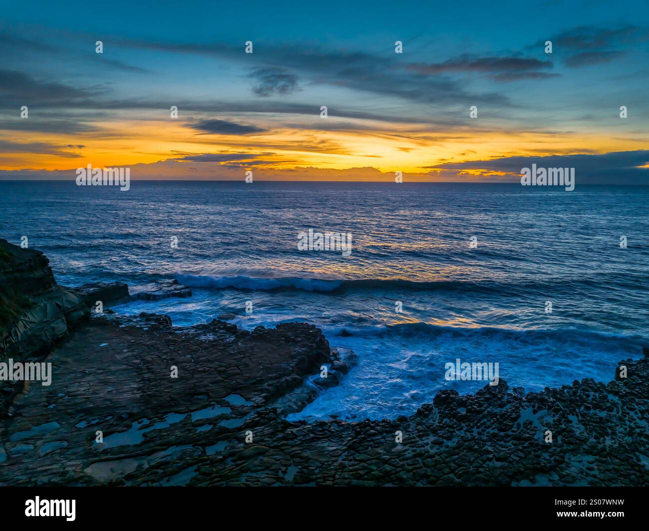 Sunrise at the seaside in North Avoca on the Central Coast, NSW ...