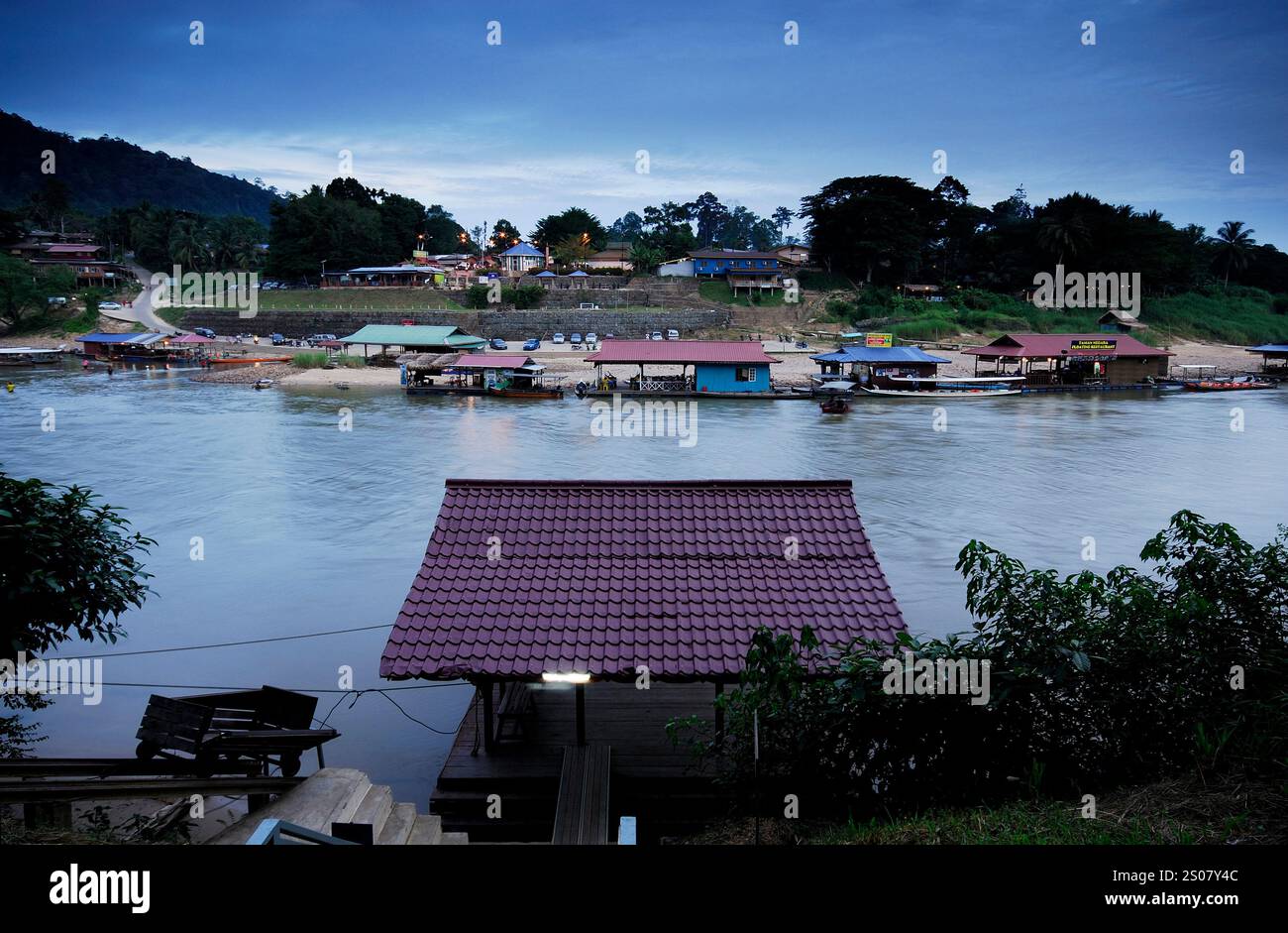 View of Kuala Tahan, Pahang, Malaysia Stock Photo - Alamy