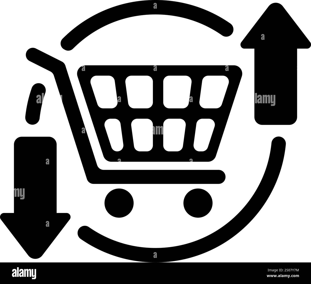 Vector icon illustration of price increase/decrease (price fluctuation Stock Vector Image & Art ...