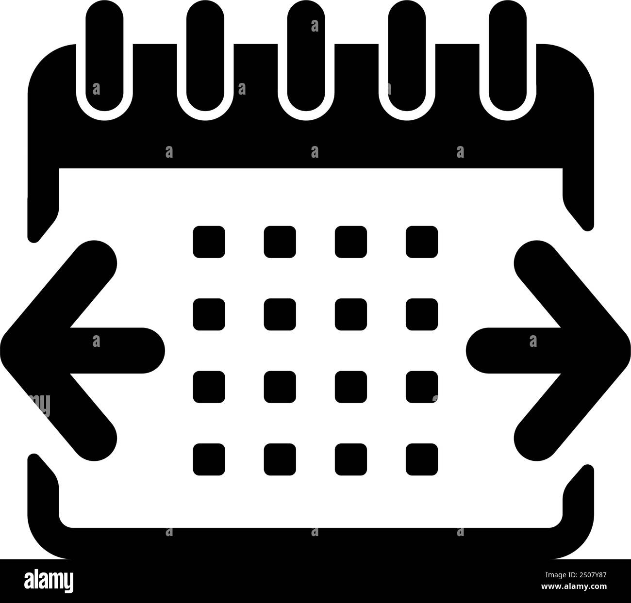 Flexible schedule management vector icon illustration Stock Vector ...