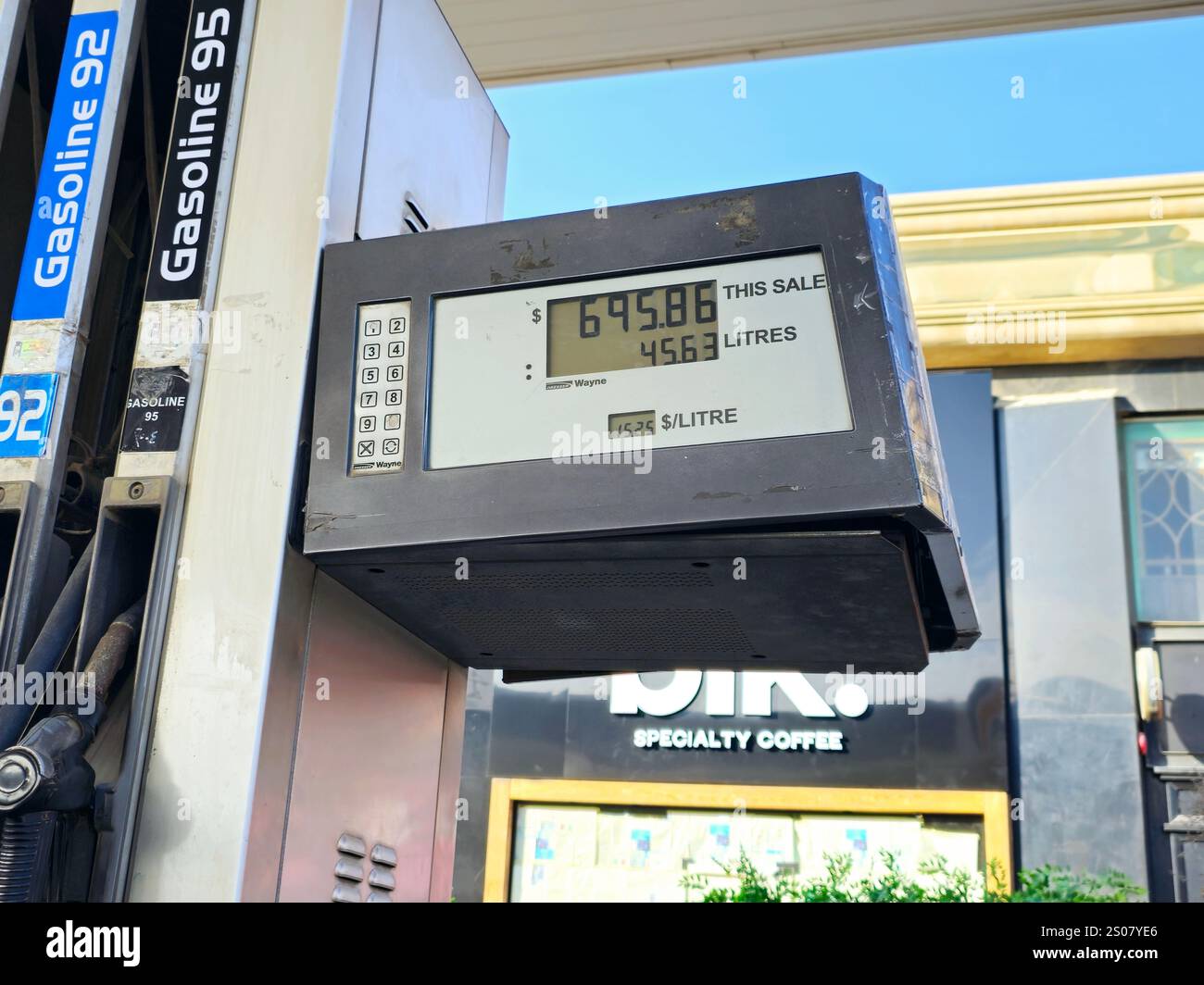 Cairo, Egypt, November 26 2024: OLA gas service station with filling ...