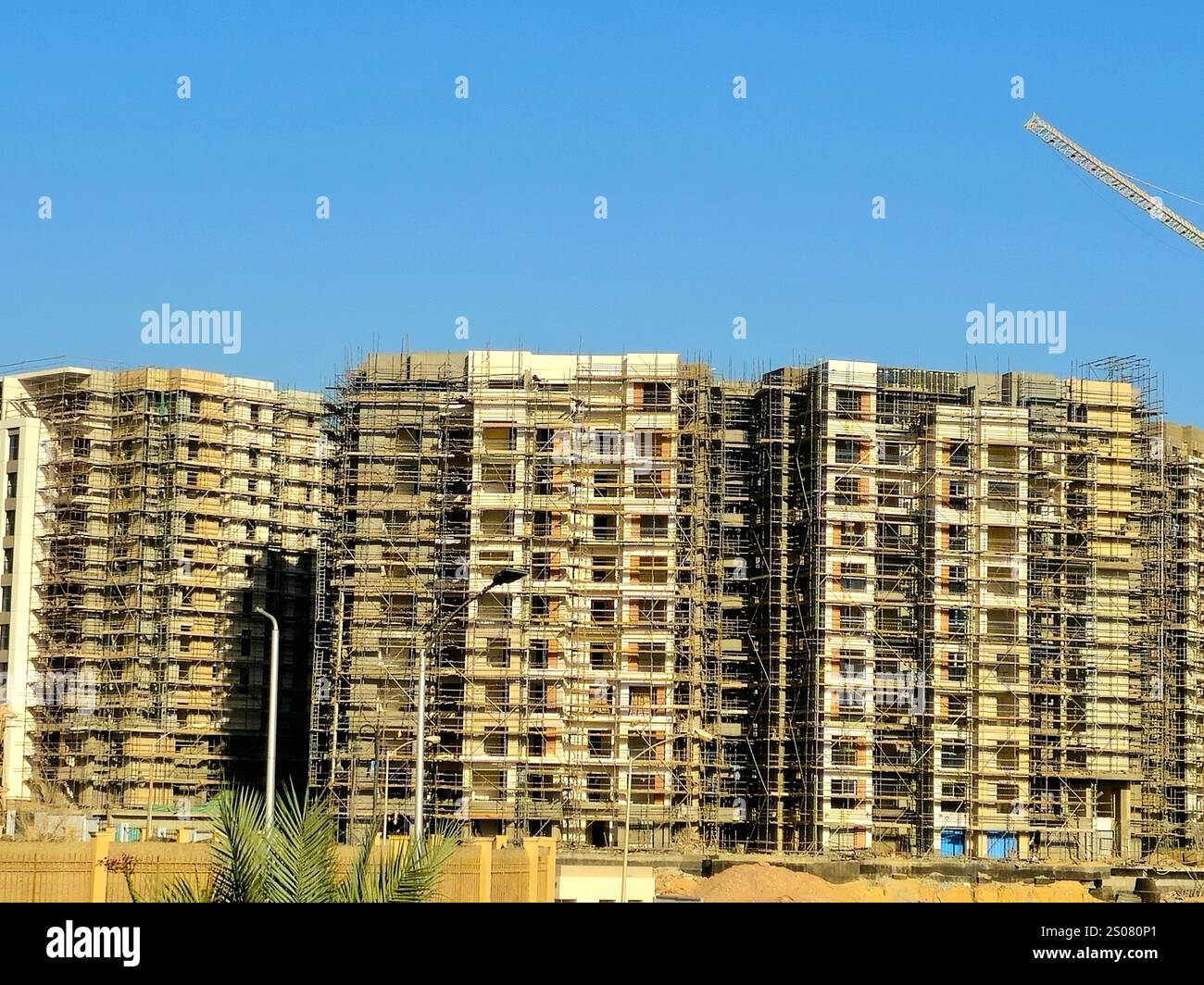 Giza, Egypt, November 22 2024: A construction site of new high rise in Egypt by Orascom ...
