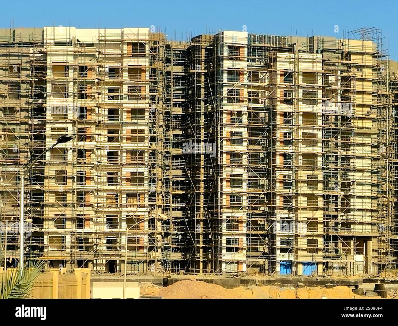 Giza, Egypt, November 22 2024: A construction site of new high rise in Egypt by Orascom ...