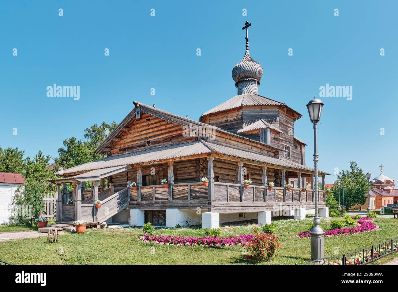 The historic wooden Church of the Holy Trinity, Sviyazhsk, Russia. St ...