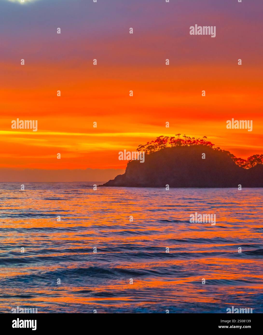 Early morning aerial views over the beach and sea with clouds at Surf ...