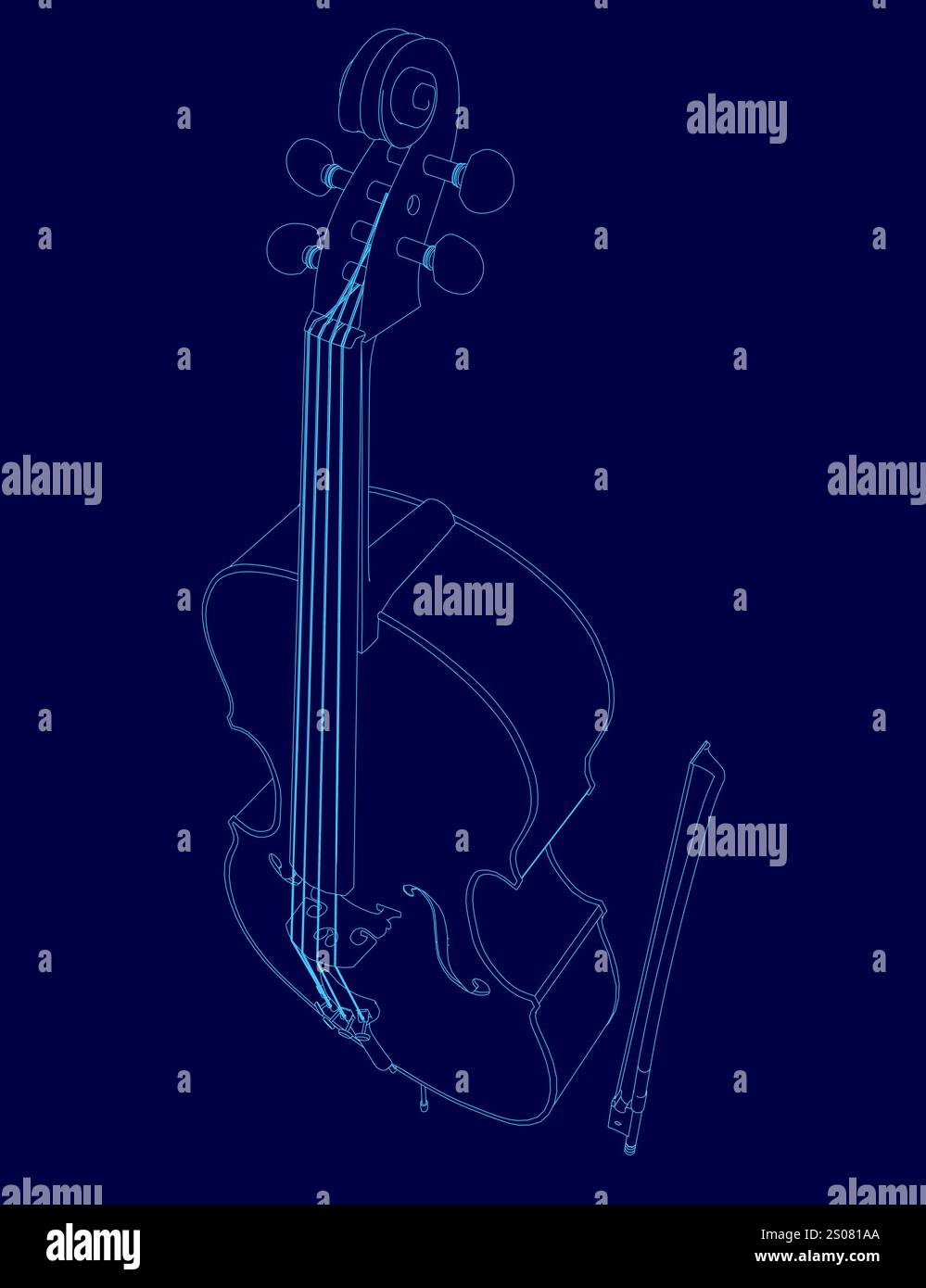 Viola and violin side by side Stock Vector Images - Alamy