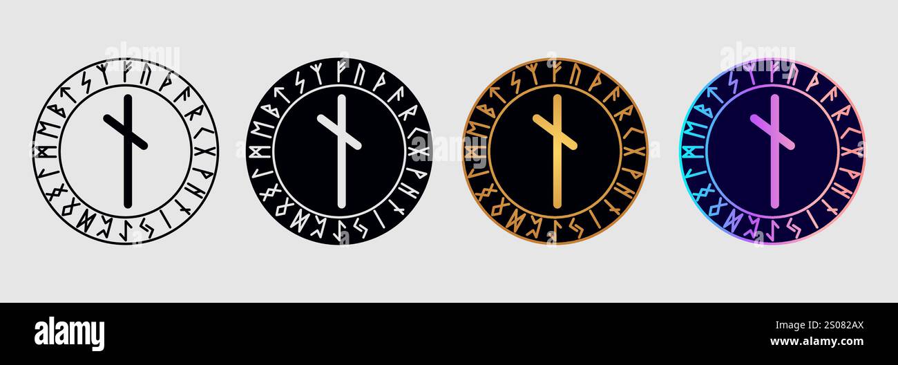 Scandinavian rune Nauthiz Stock Vector Image & Art - Alamy