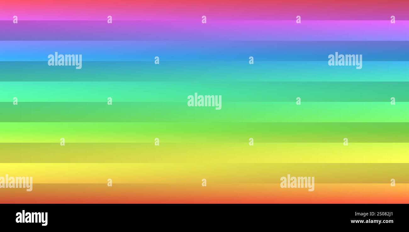 Thick Horzontal Stripes of Translucent Glowing Rectangles Colored in ...