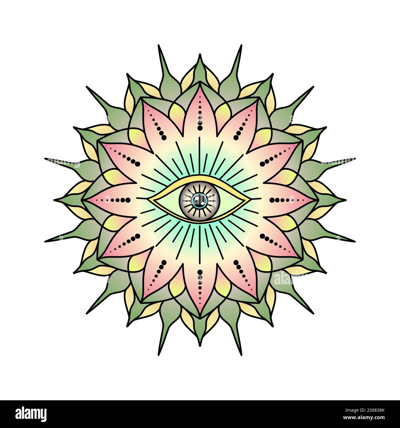 Mandala with an all seeing eye Stock Vector Image & Art - Alamy