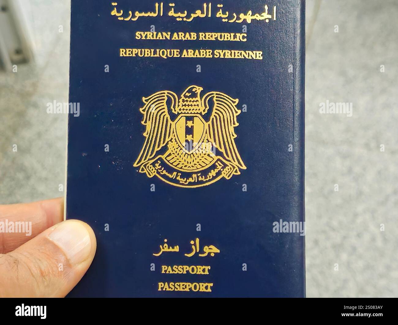 The exterior of the Syrian Arab Republic Passport, The passport of ...
