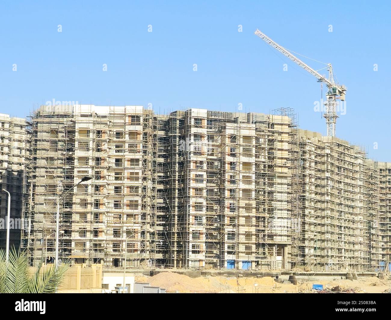 Giza, Egypt, November 22 2024: A construction site of new high rise in Egypt by Orascom ...