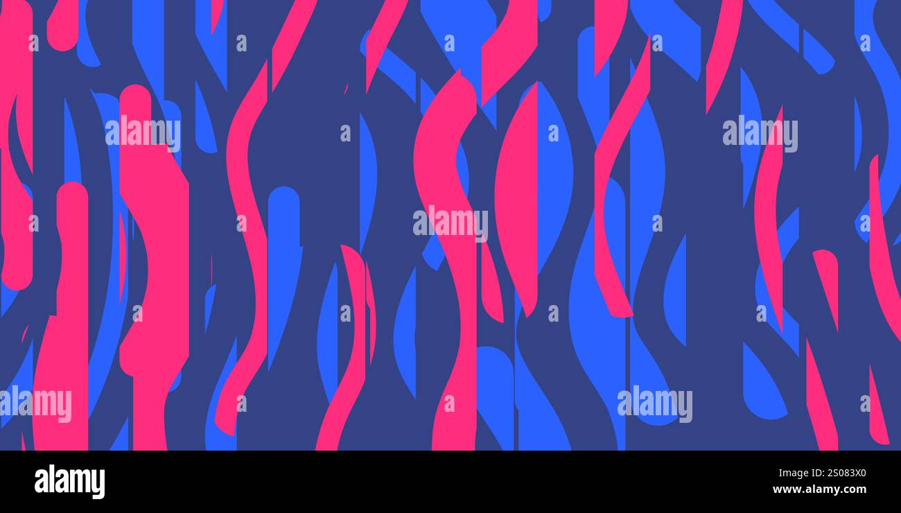 Red and Blue Retro Style Wallpaper, Geometric Background Design with ...