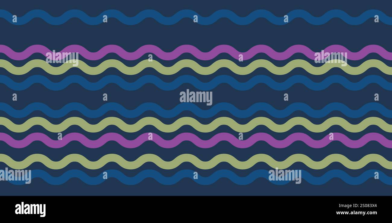 Abstract Colorful Wavy Lines Pattern - Background Design Stock Vector ...