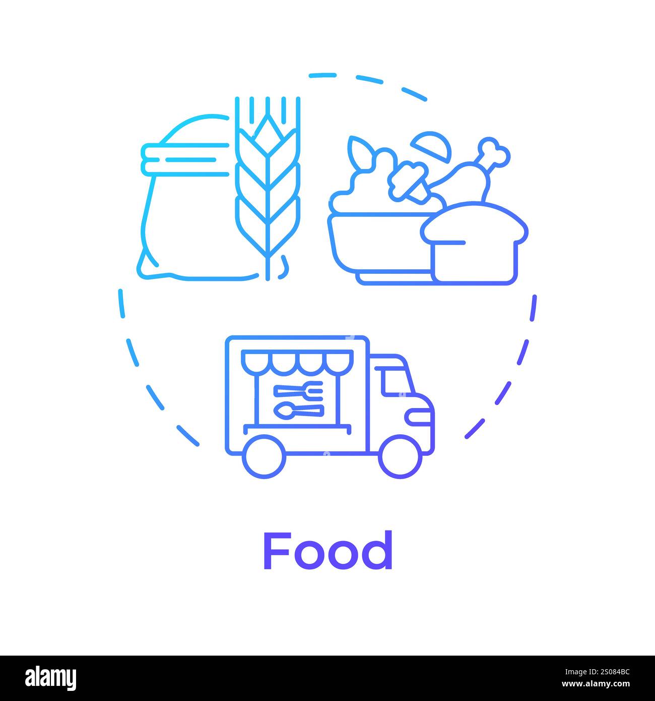 Food blue gradient concept icon Stock Vector Image & Art - Alamy