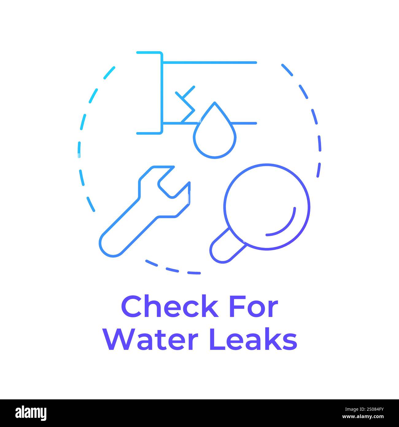 Check for leaks Stock Vector Images - Alamy