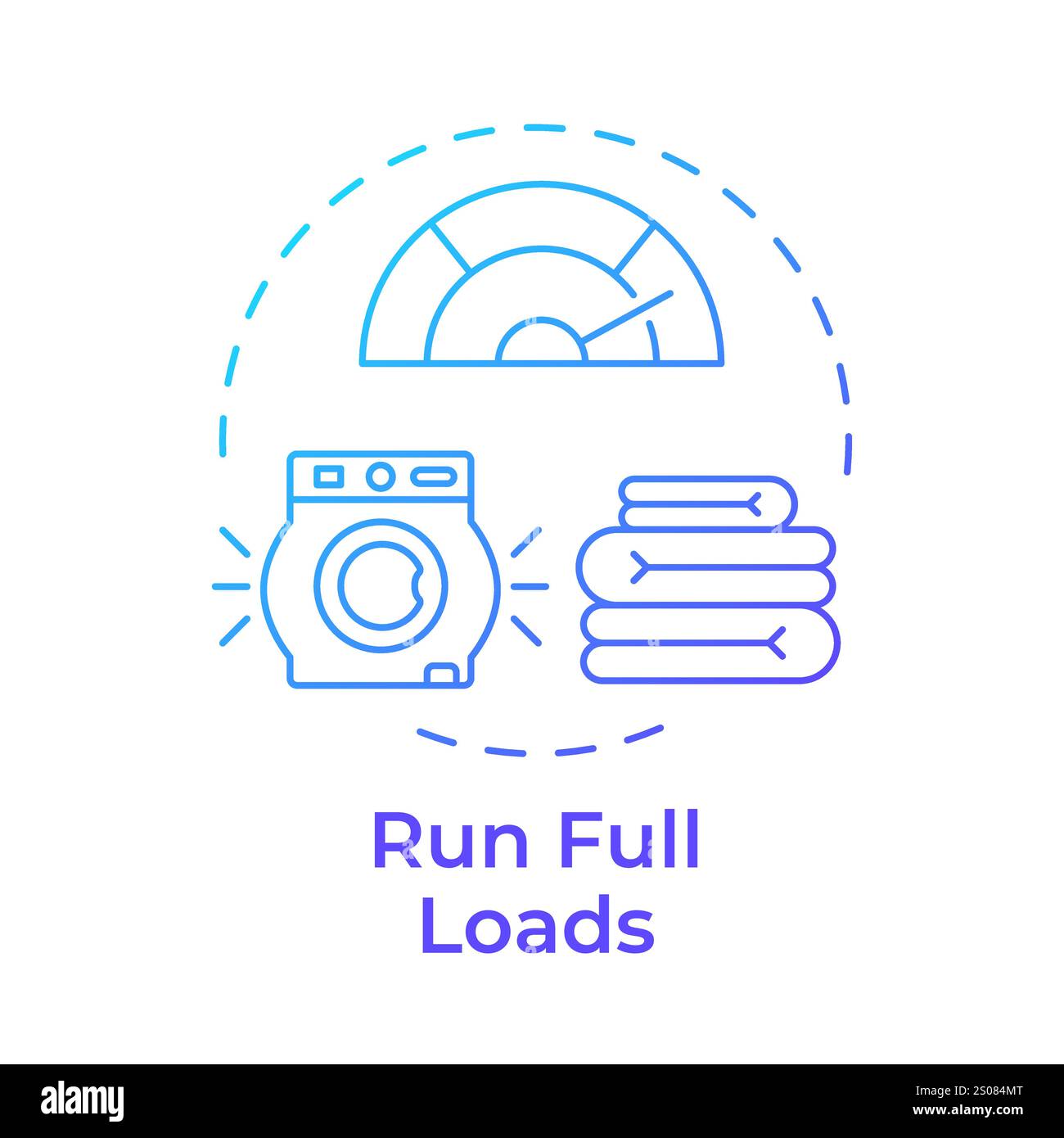 Run full loads blue gradient concept icon Stock Vector Image & Art - Alamy