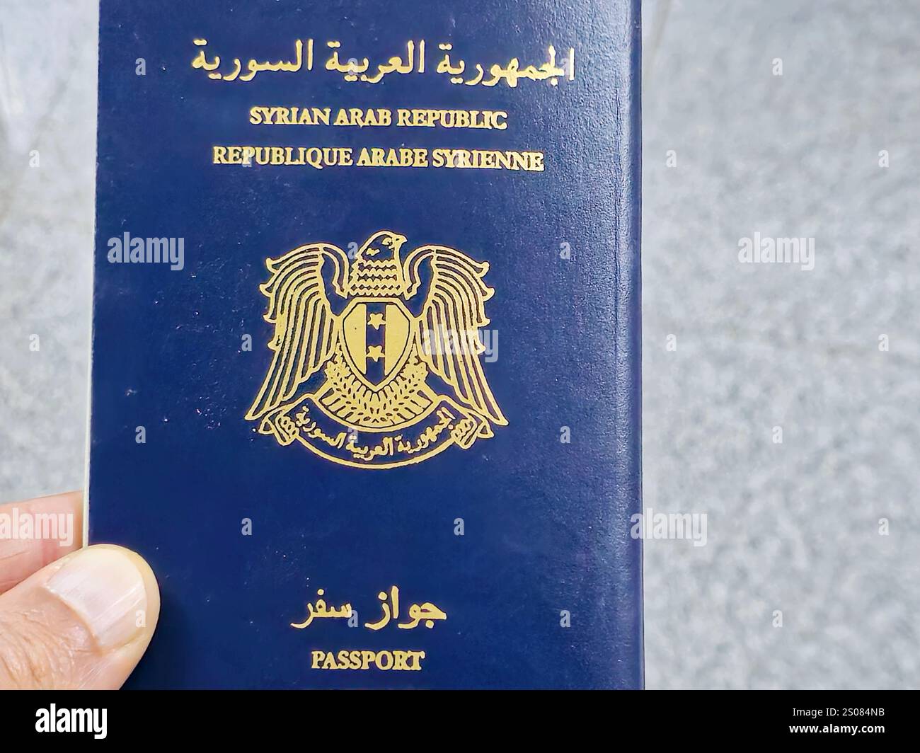 The exterior of the Syrian Arab Republic Passport, The passport of ...