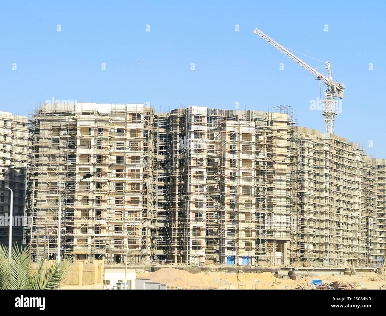 Giza, Egypt, November 22 2024: A construction site of new high rise in Egypt by Orascom ...