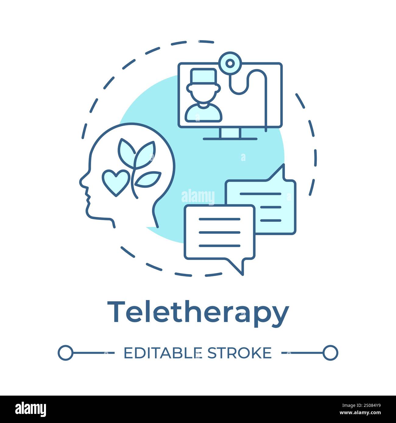 Teletherapy counseling Stock Vector Images - Alamy