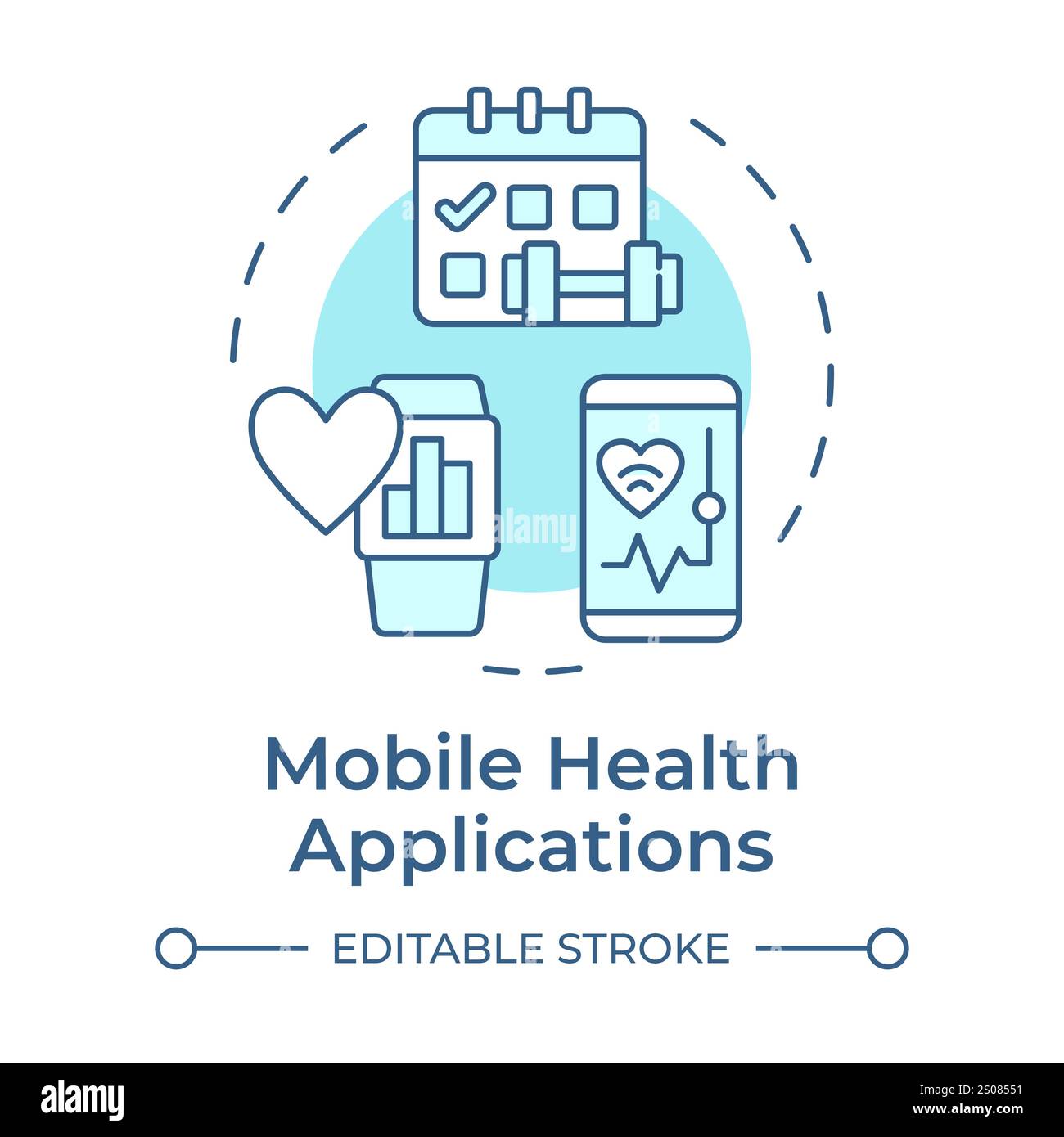 Mobile health tools Stock Vector Images - Alamy