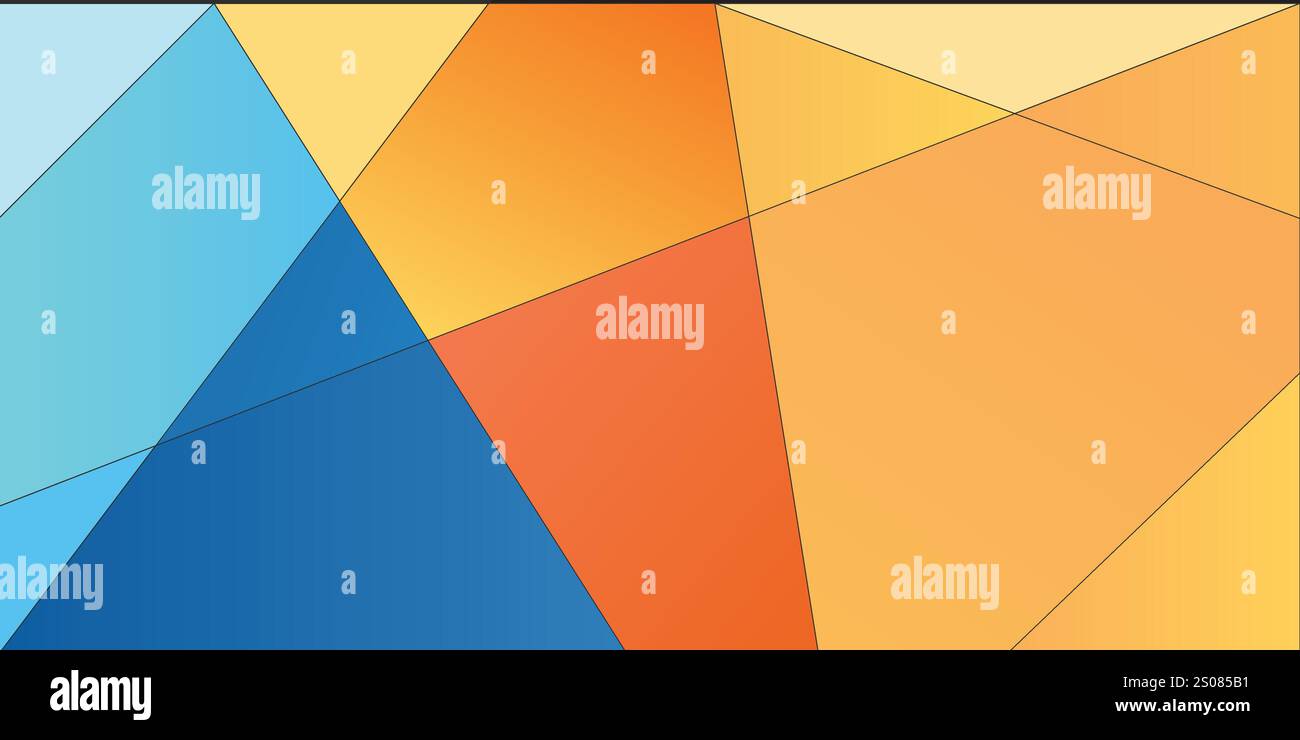 Vibrant Triangles Mosaic: A Dynamic Geometric Composition of ...