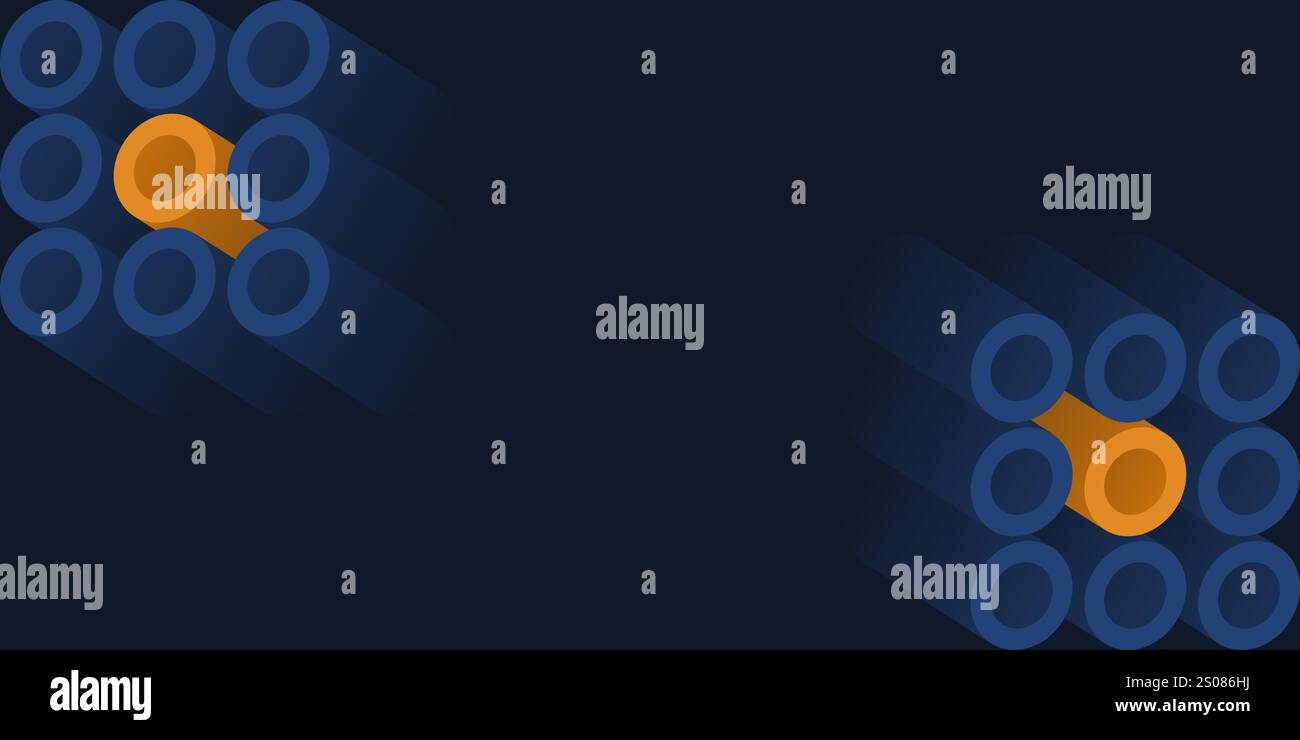 Dark Geometric Shapes of Tubular Blocks of Many Blue Tubes with Central ...