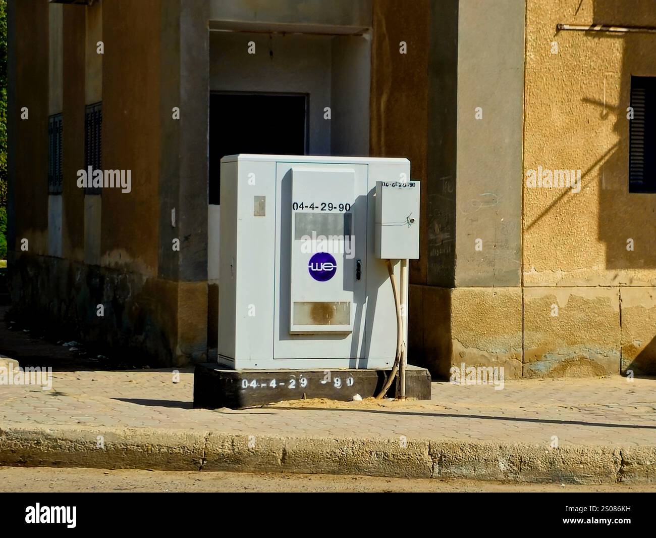 Giza, Egypt, November 22 2024: WE telephone and internet box that ...