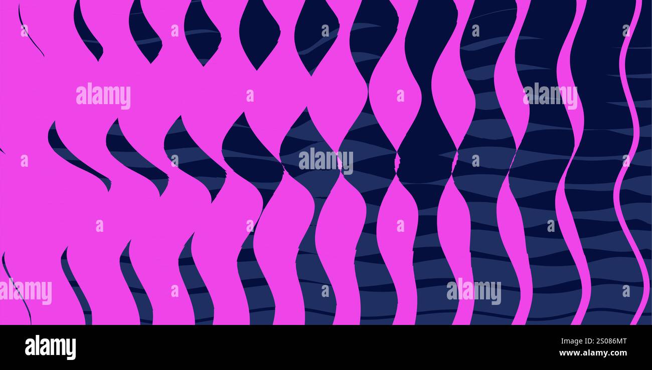 Neon Waves: A Bold Abstract Pattern of Pink and Blue Vertical Wavy ...