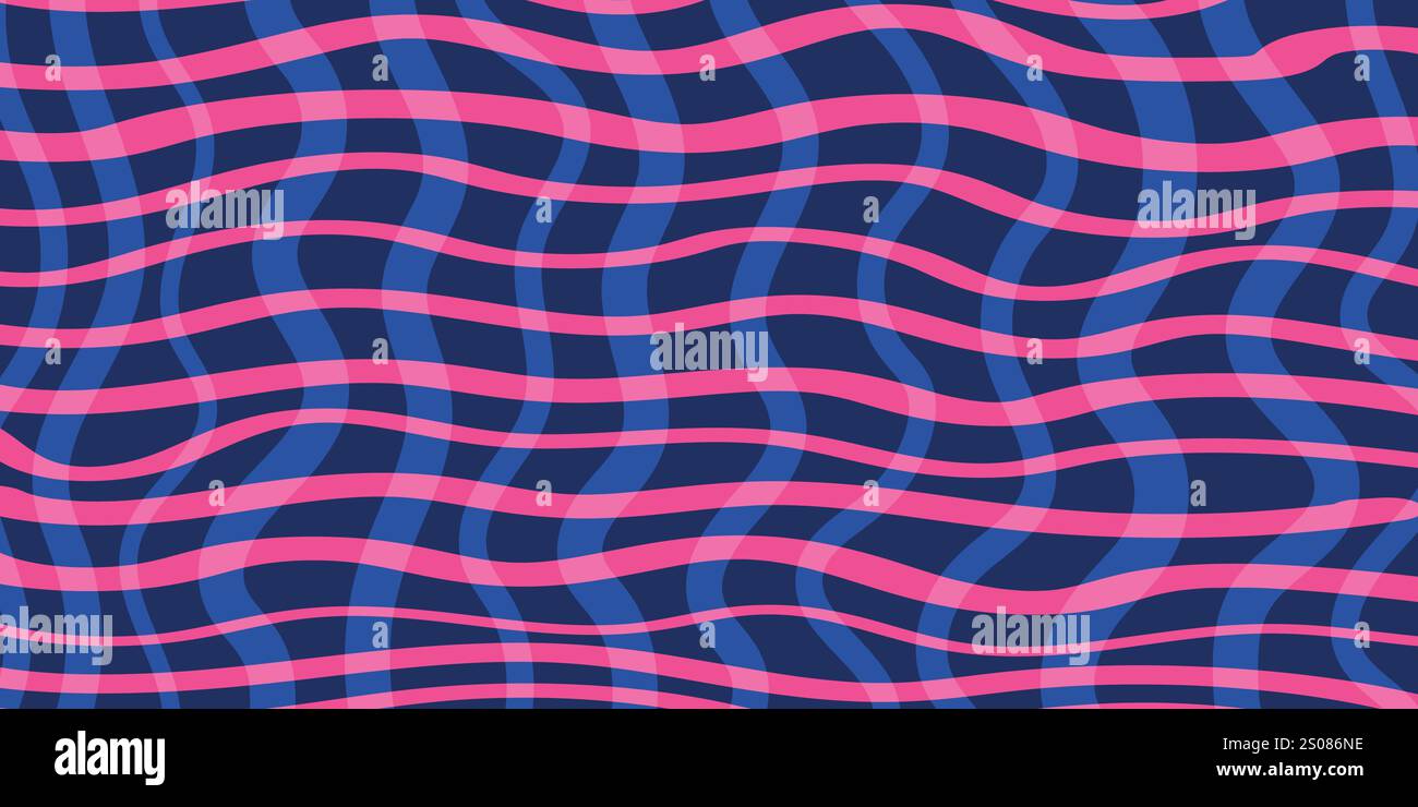 Dynamic Neon Waves: A Bold Abstract Pattern of Pink Horizontal Wavy ...