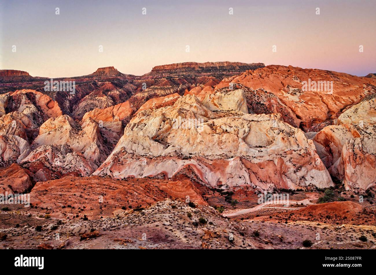 Circle Cliffs, Waterpocket Fold, from Halls Overlook, at dawn, Capitol ...