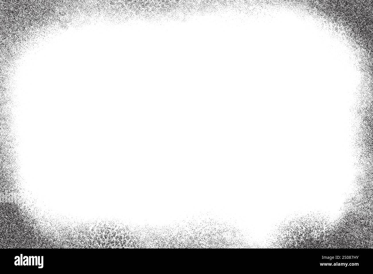 Grunge edge frame. Textured grainy border on white background. Rough ...