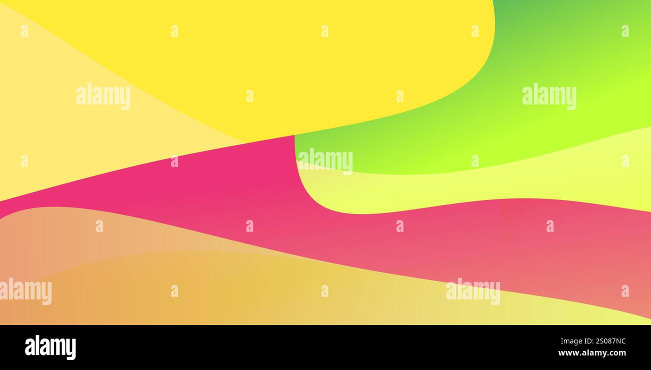 A Vivid Abstract Design Featuring Flowing Waves Of Yellow Green Red And Subtle Beige Colors