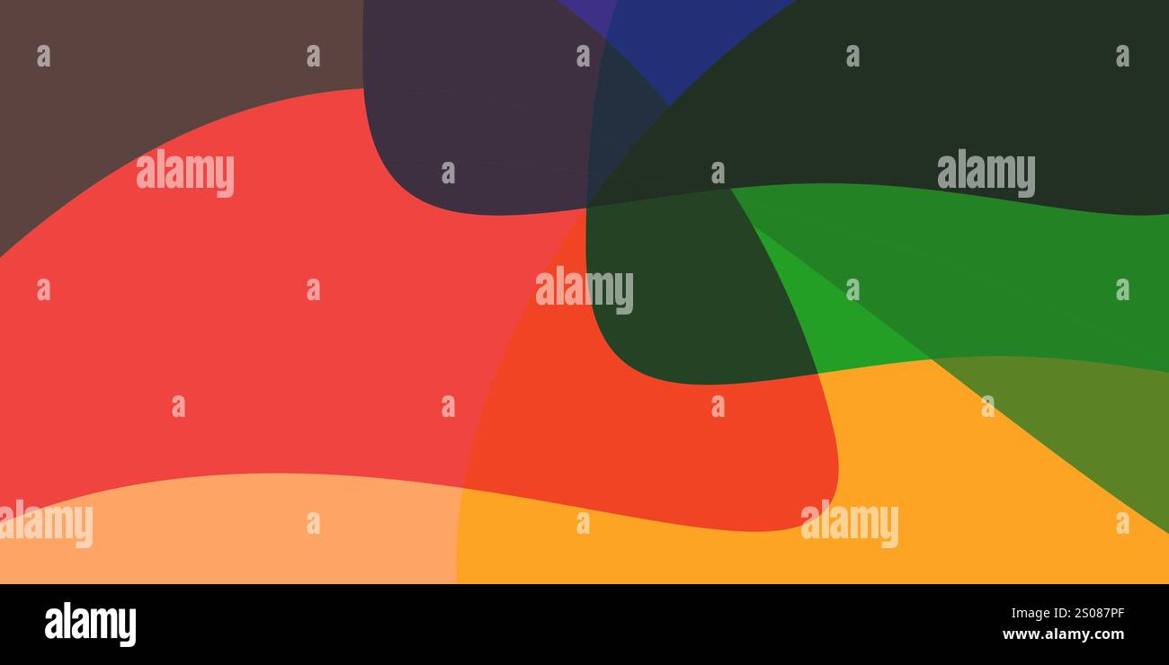 Colorful Abstract Overlapping Geometric Shapes Stock Vector Image & Art ...