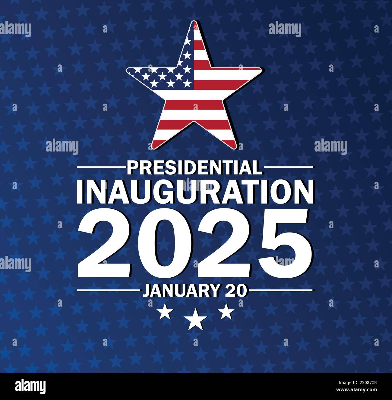 2025 US Presidential Inauguration banner for social media post Stock ...