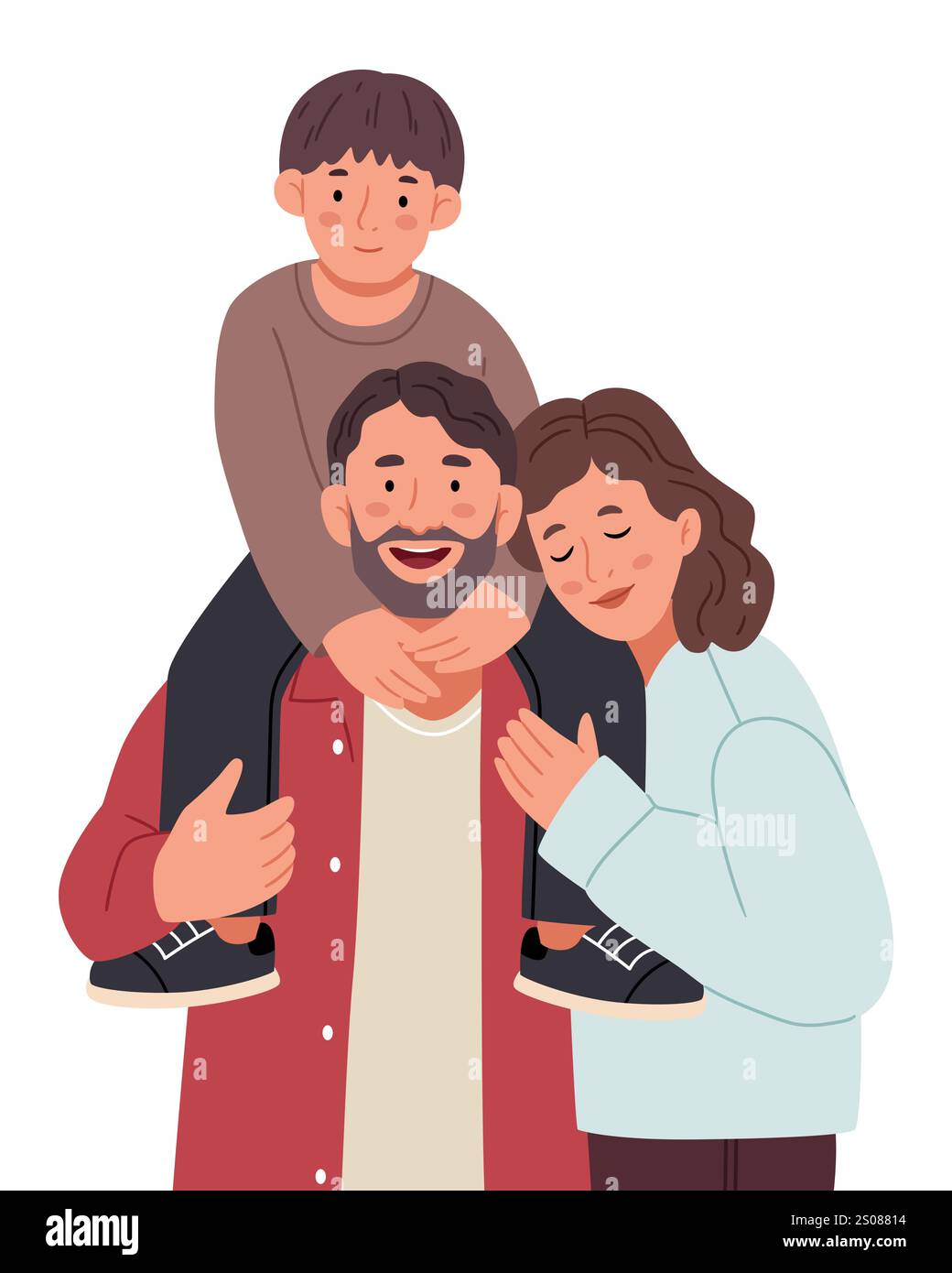 Happy family hugging. Mom dad and daughter.Concept of a happy family ...