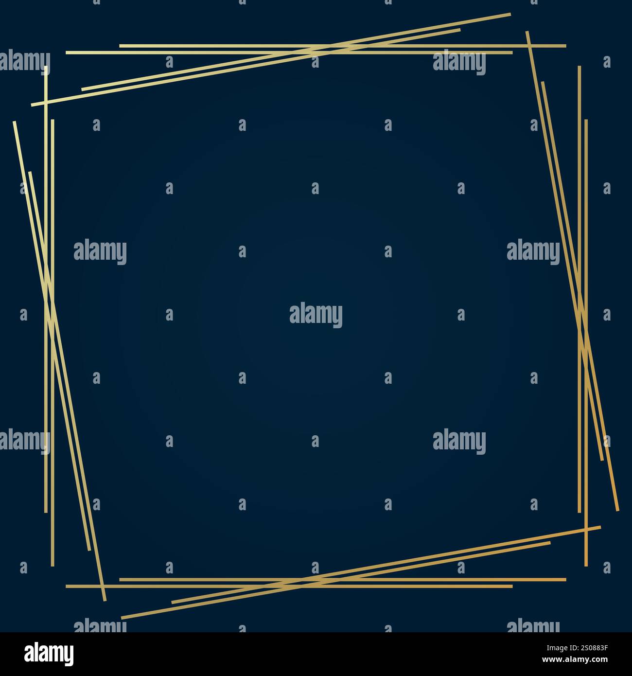 Dark Golden Geometric Sqare Shape Frame Layers - Geometrical Art Deco ...